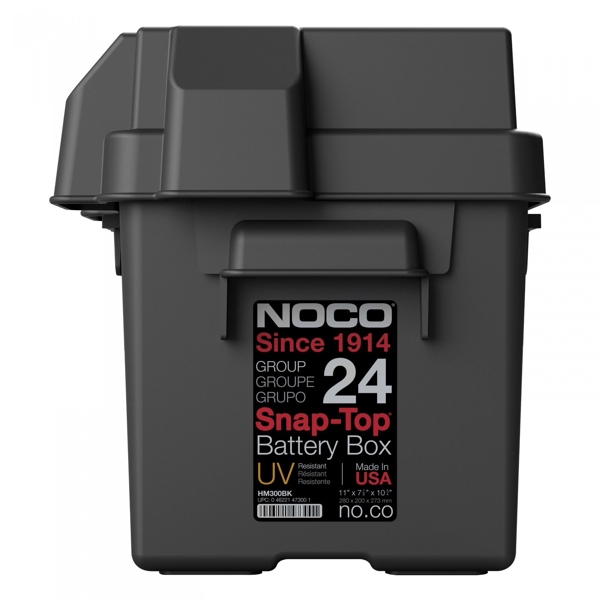 LVHM300BK NOCO BATTERY BOX SNAP-TOP GRP 24 (NS70/N50ZZ) H-DUTY PLASTIC ...