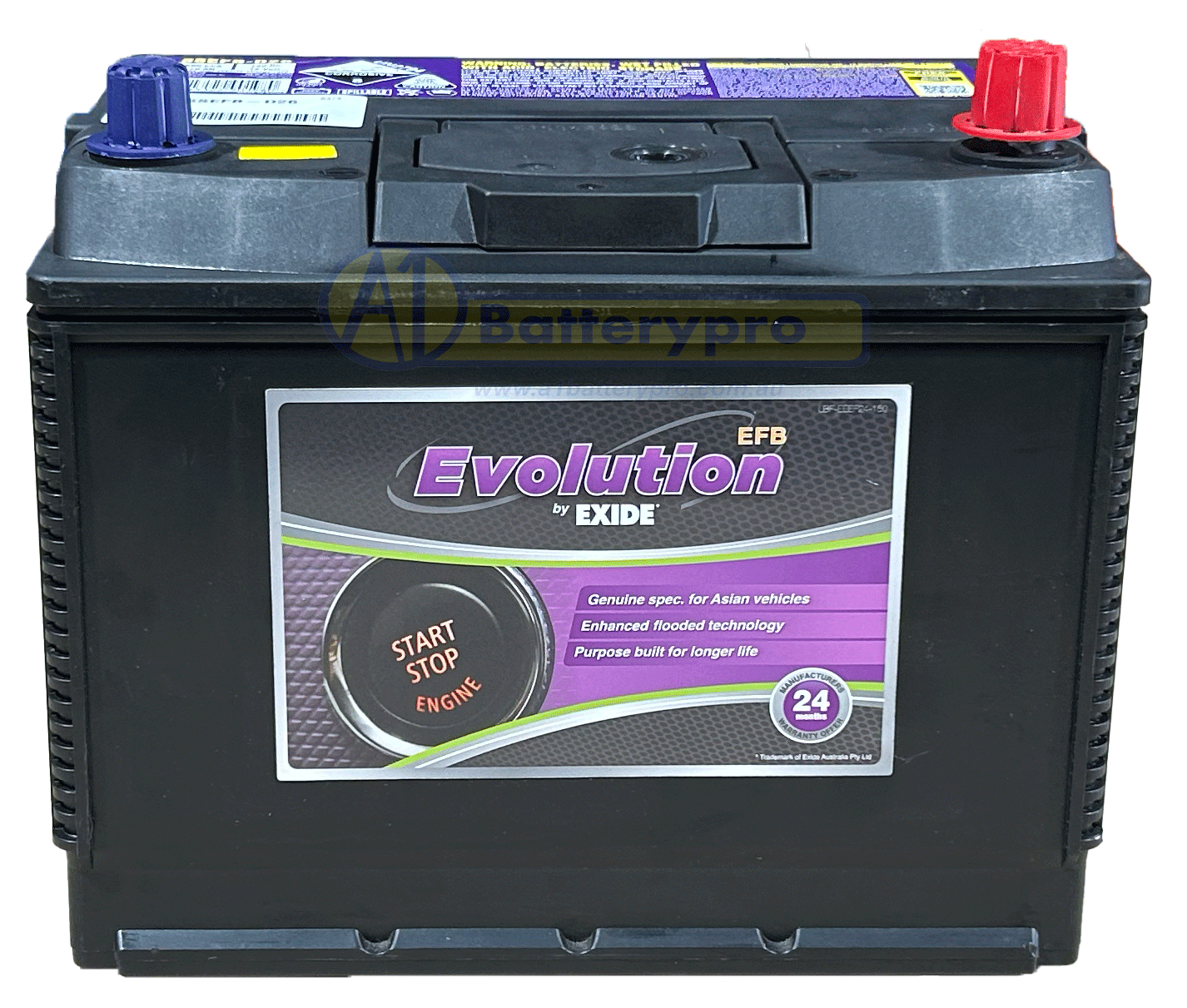 SSEFB-D26 N50ZZL - 12VOLT 680CCA EXIDE EFB STOP START TECHNOLOGY ...