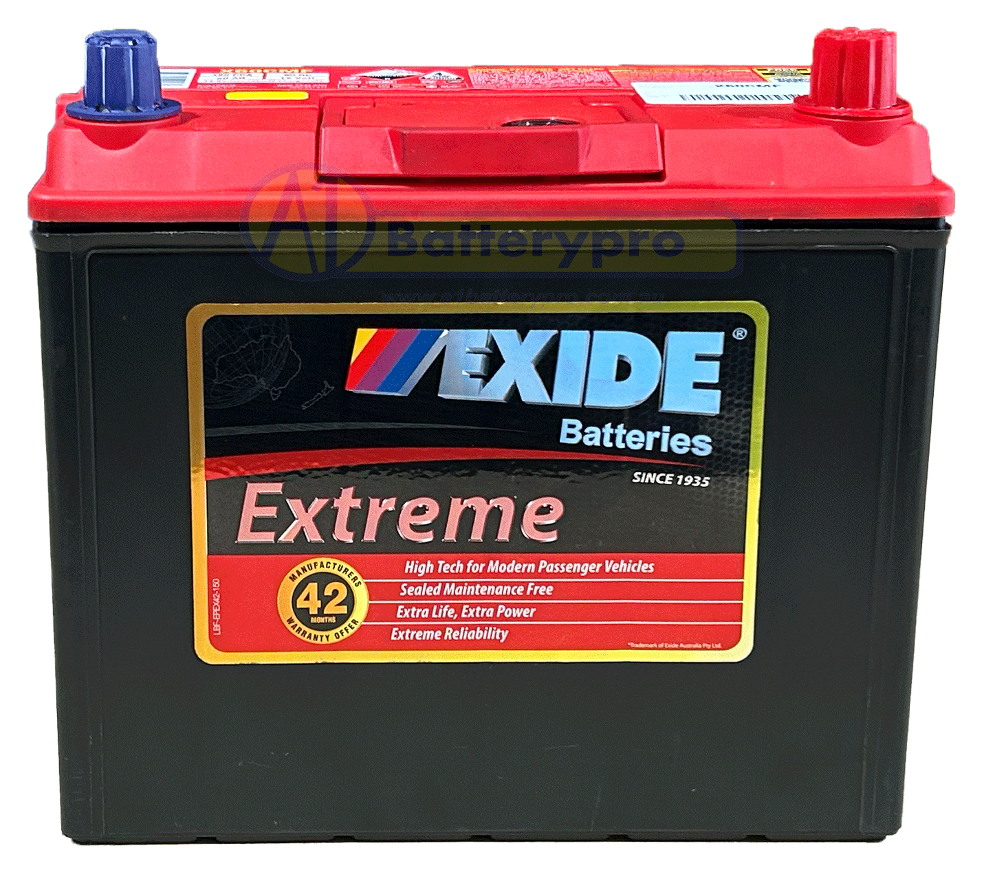 X60CMF NS60AL / X60C - 12VOLT 480CCA 50AH EXIDE EXTRA MAINTENANCE FREE ...