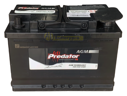 PMFLN3-AGM LN3-AGM 12VOLT 760CCA 70AH PREDATOR HEAVY DUTY AGM STOP START MAINTENANCE FREE ...