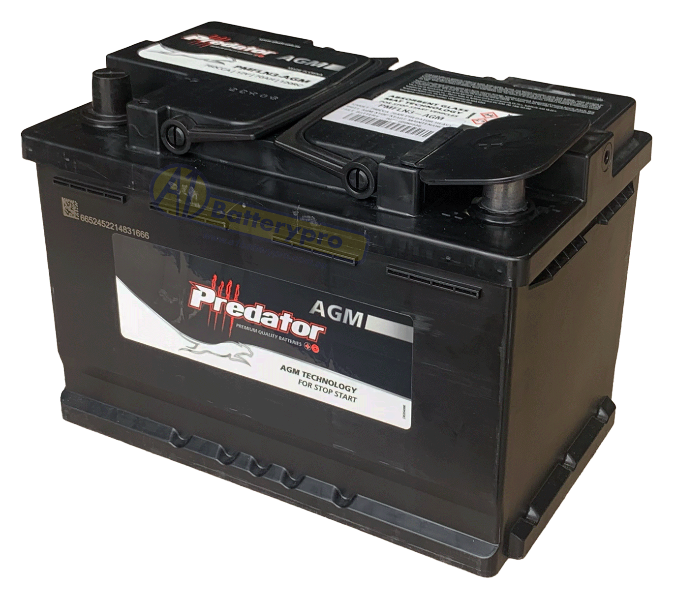 PMFLN3-AGM LN3-AGM 12VOLT 760CCA 70AH PREDATOR HEAVY DUTY AGM STOP START MAINTENANCE FREE ...