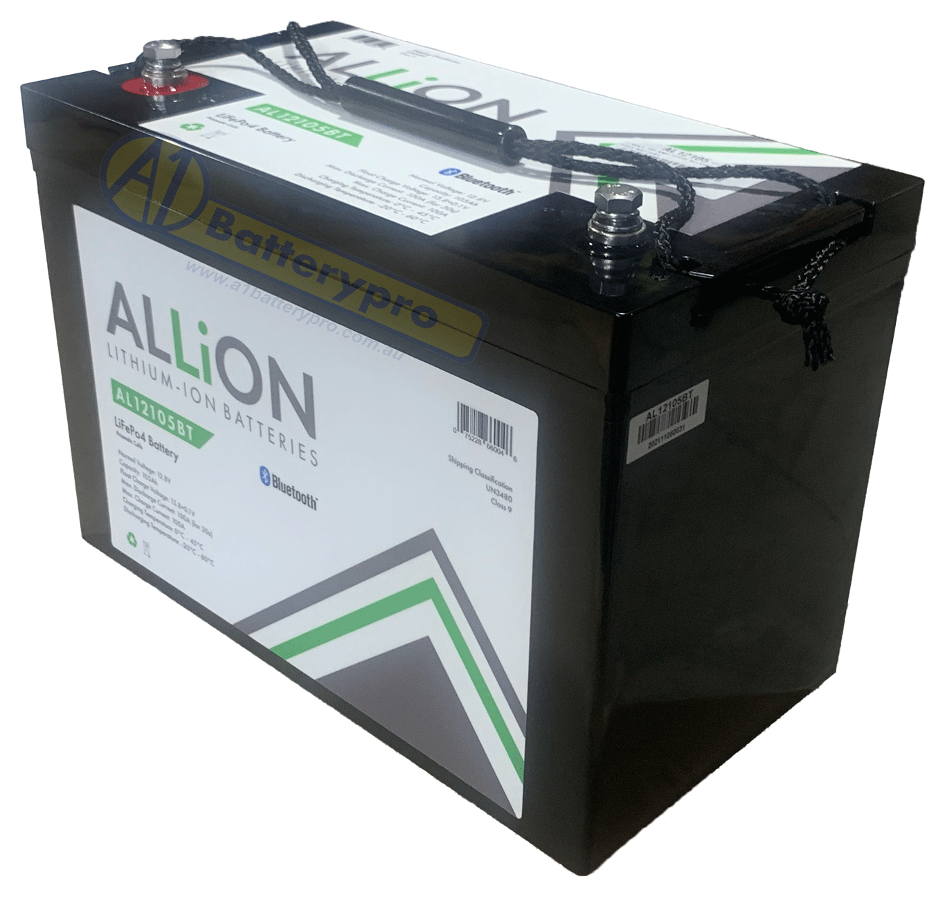 AL12105-BT 12VOLT 105AH / 100A BMS ALLION LITHIUM DEEP CYCLE BATTERY ...