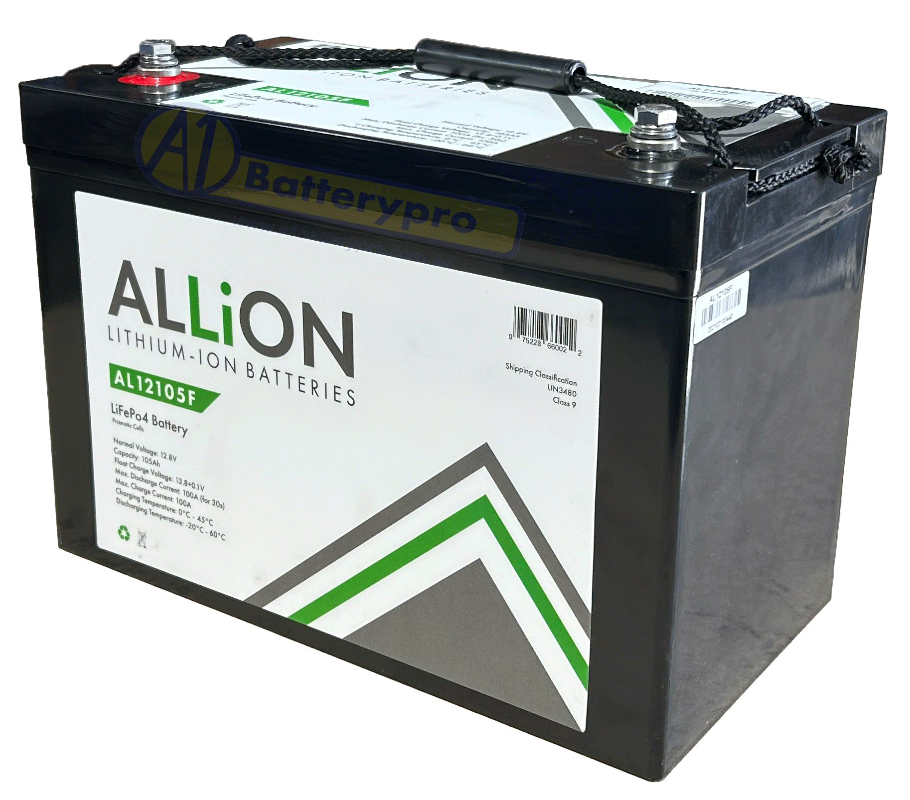 AL12105F 12VOLT 105AH / 100A BMS ALLION LITHIUM DEEP CYCLE BATTERY ...