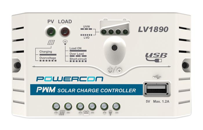 LV1890 POWERCON SOLAR CONTROLLER 12/24V 10A PWM - A1 Batterypro ...