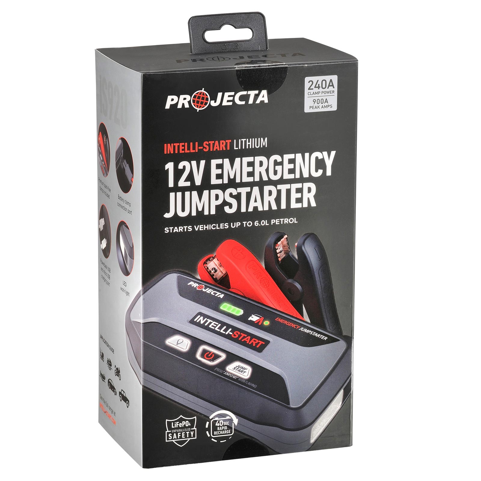 IS920 12V 900A PROJECTA INTELLI-START EMERGENCY LITHIUM JUMP STARTER & POWER BANK - A1 ...