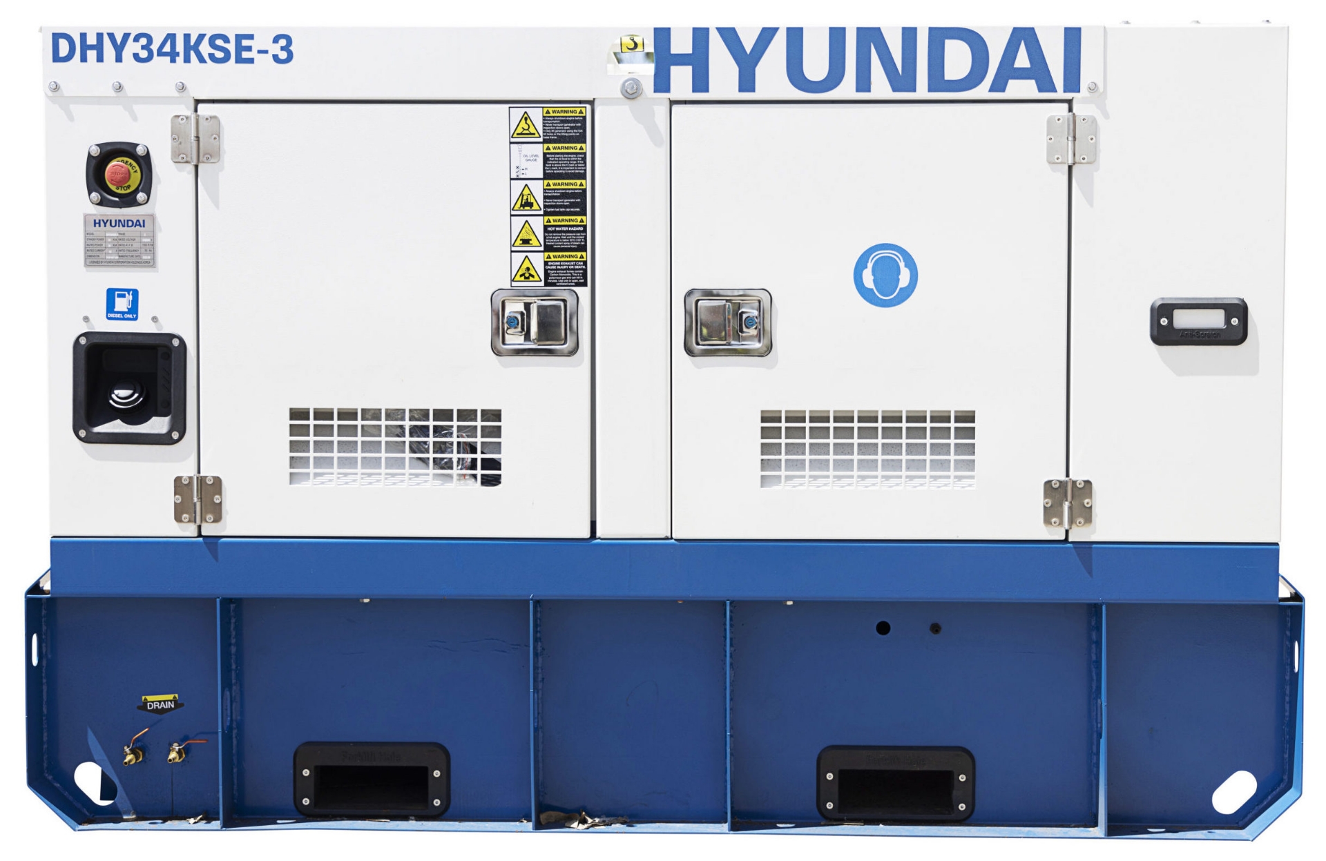 DHY34KSE-3 31KVA PRIME POWER (34KVA STANDBY POWER) 415VAC HYUNDAI ...