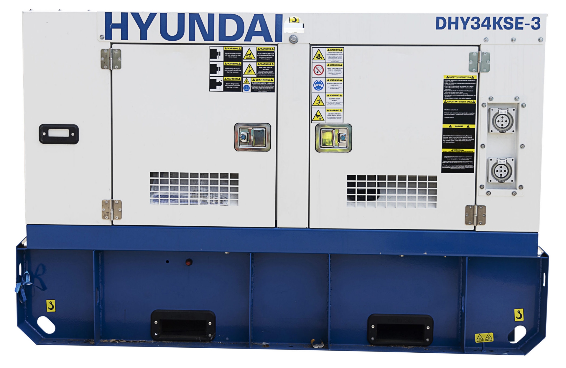 DHY34KSE-3 31KVA PRIME POWER (34KVA STANDBY POWER) 415VAC HYUNDAI ...