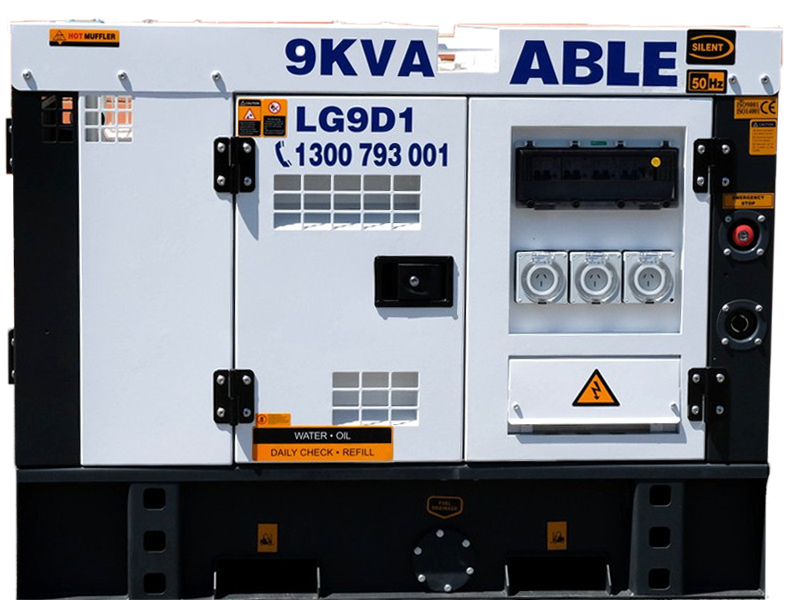 LG9D1 10KVA 240V 37AMPS ABLE SINGLE PHASE GENERATOR - YANGDONG 3CYL ...