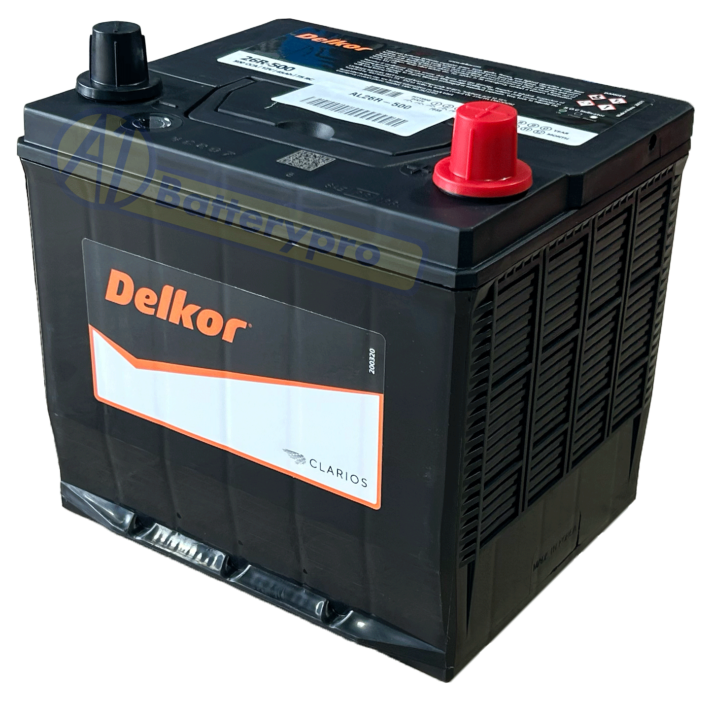 AL26R-500 26R-500 - 12VOLT 500CCA 45AH DELKOR HEAVY DUTY CALCIUM MAINTENANCE FREE BATTERY - RHP ...