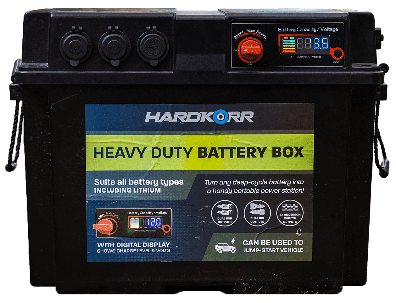 HKPBATTBOXB HARDKORR HEAVY DUTY POWERED BATTERY BOX - BLACK - A1 ...