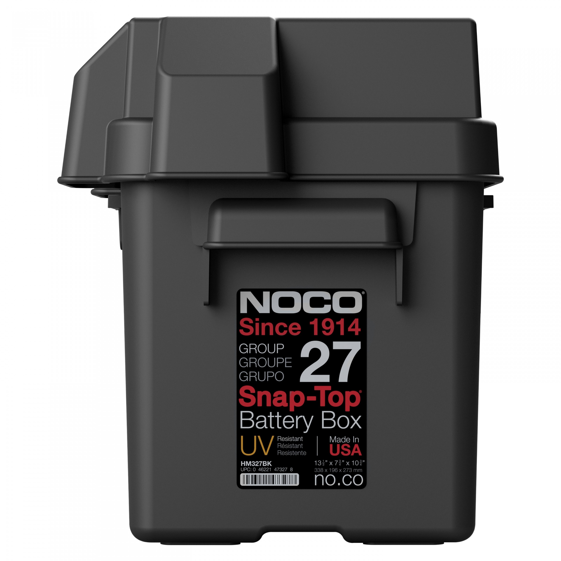 LVHM327BK NOCO BATTERY BOX SNAP-TOP GRP 27 (N70ZZ) H-DUTY PLASTIC - A1 ...