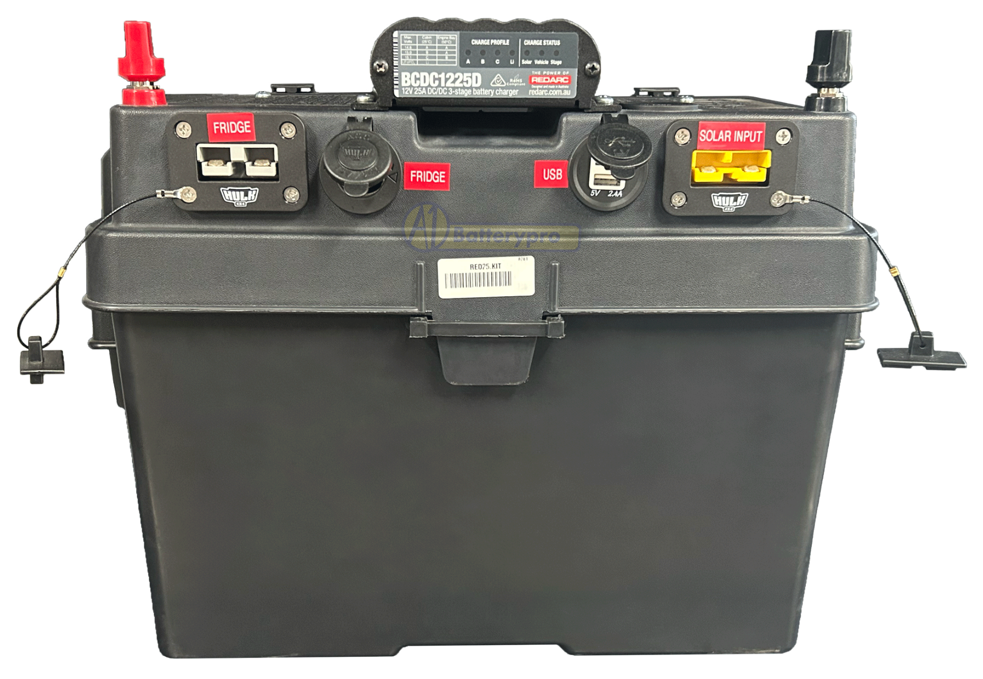 RED25.KIT PREMADE BATTERY BOX, INCLUDES 25 AMP REDARC DC-DC CHARGER ...