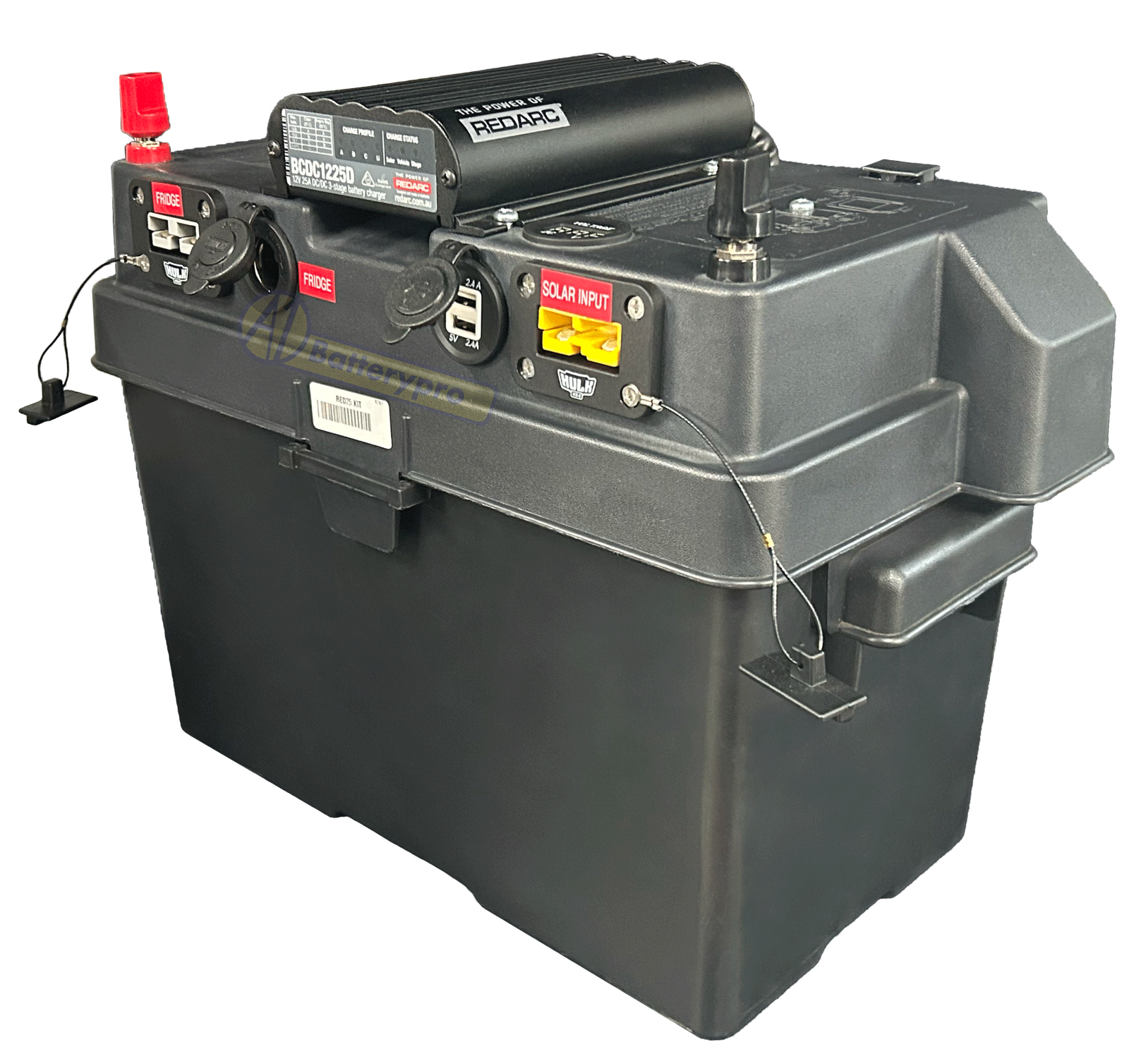 RED25.KIT PREMADE BATTERY BOX, INCLUDES 25 AMP REDARC DC-DC CHARGER ...