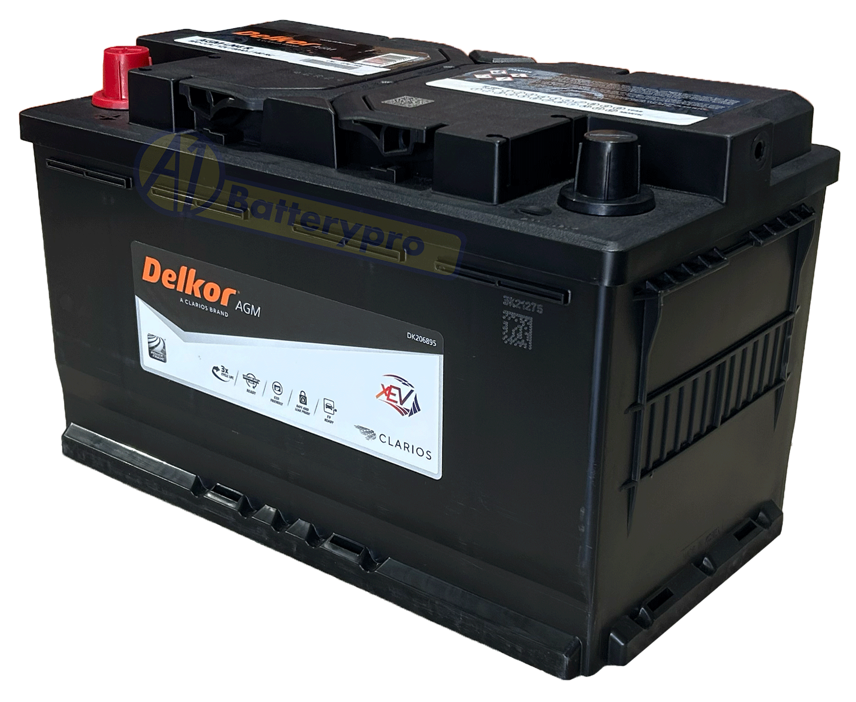 LN4-DIN77HR AGM-LN4R - 12VOLT 800CCA 80AH DELKOR HEAVY DUTY AGM STOP ...