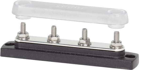 BS2307 BLUE SEA 150AMP COMMON BUSBAR - 4 X 1/4 STUD TERMINAL WITH COVER ...