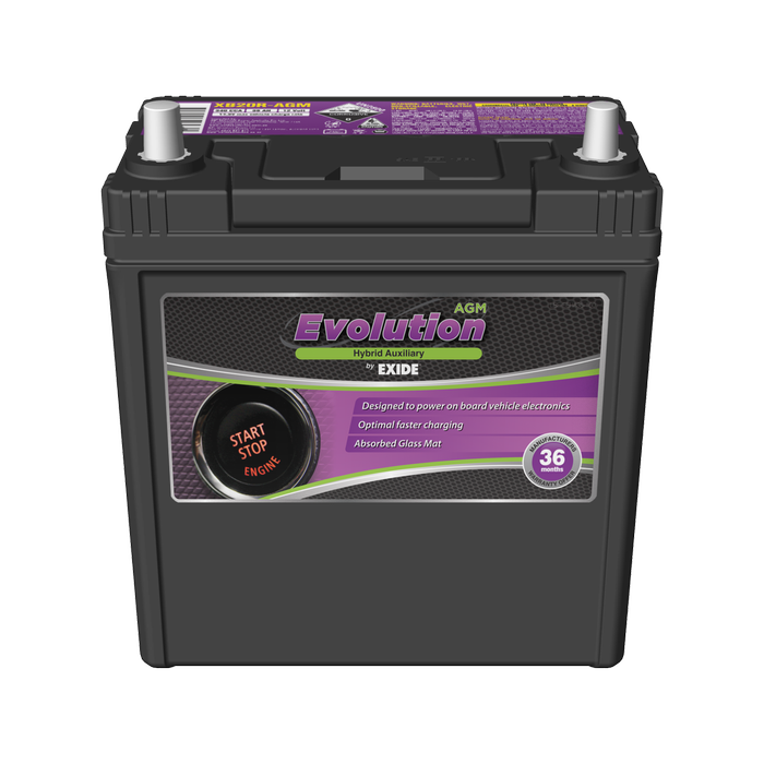 XB20R-AGM NS40Z - 12VOLT 340CCA 35AH EXIDE AGM STOP/START HYBRID ...