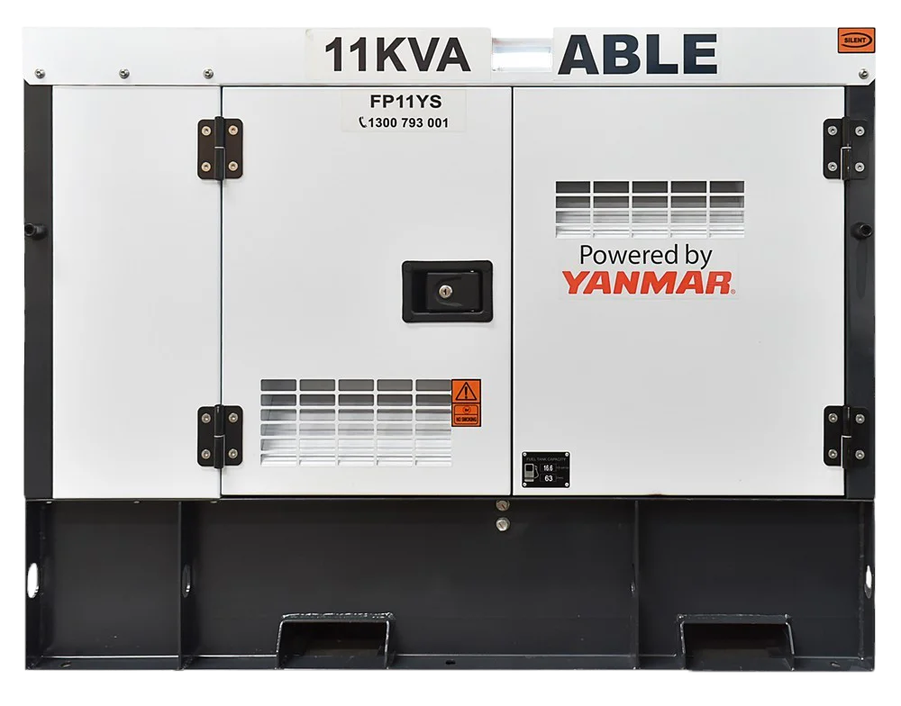 FP11YS 11KVA 240V 42AMPS ABLE SINGLE PHASE GENERATOR - YANMAR 3CYL ...