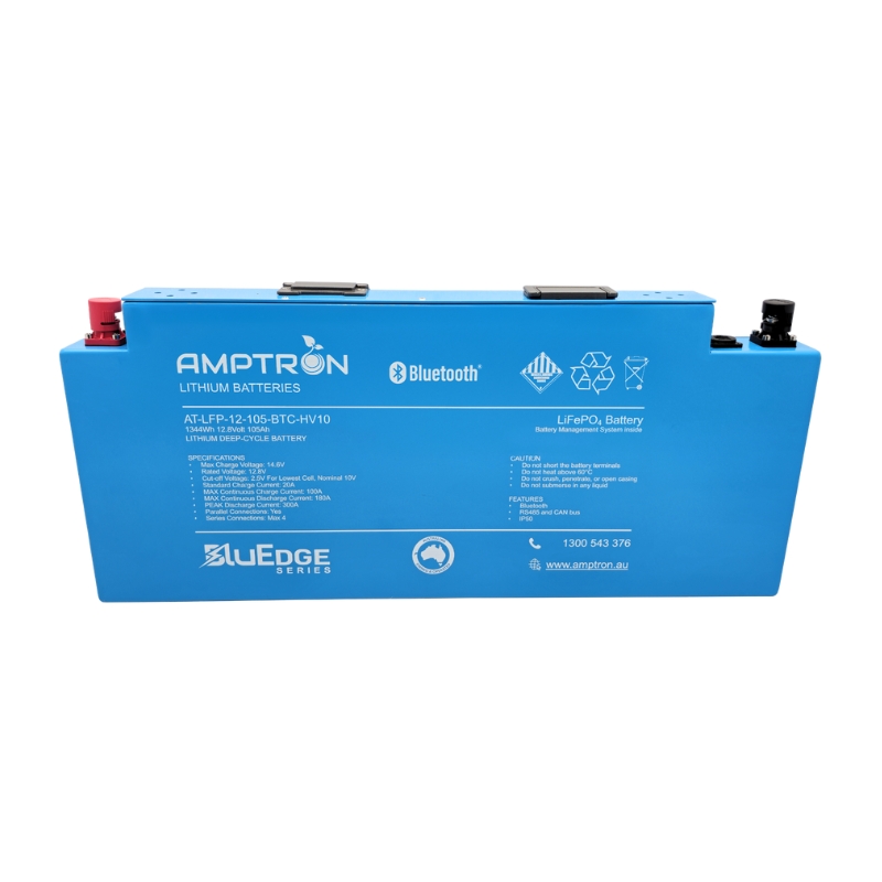 AT-LFP-12-105-BTC-HV10 12VOLT 105AH / 180A BMS / 1344WH CAPACITY ...