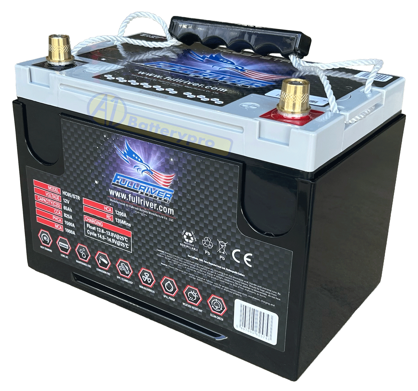 HC65ST/R HC65ST/R - N50ZZL 12VOLT 825CCA 65AMP/HR HARDCORE FULLRIVER BATTERY - RHP - A1 ...